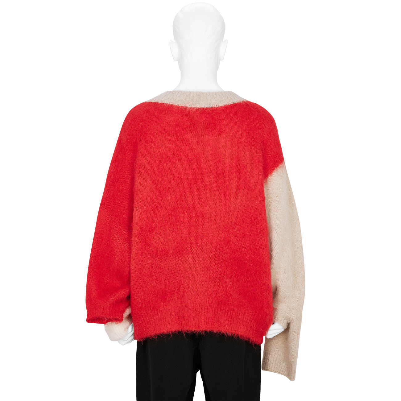 RED LABEL GRAFFITI MOHAIR KNIT BEIGE RED - FUMITO GANRYU(フミト ガンリュウ) - TOPS(トップス・アウター ...